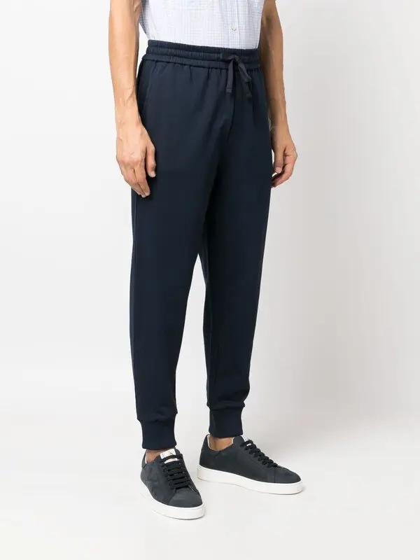 Etro Pegaso-embroidered Jersey Track Pants - Blue