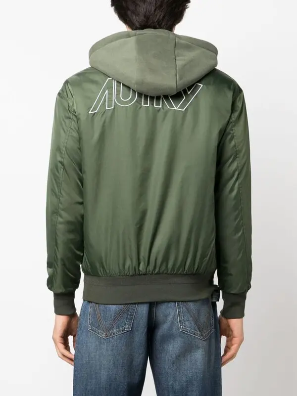 AUTRY Logo-patch Bomber Jacket