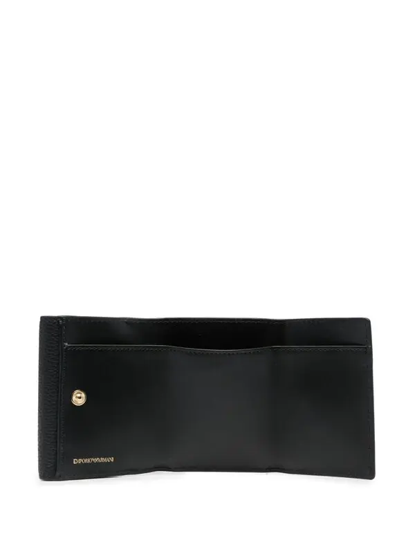 Emporio Armani Faux-leather Tri-fold Wallet - Black