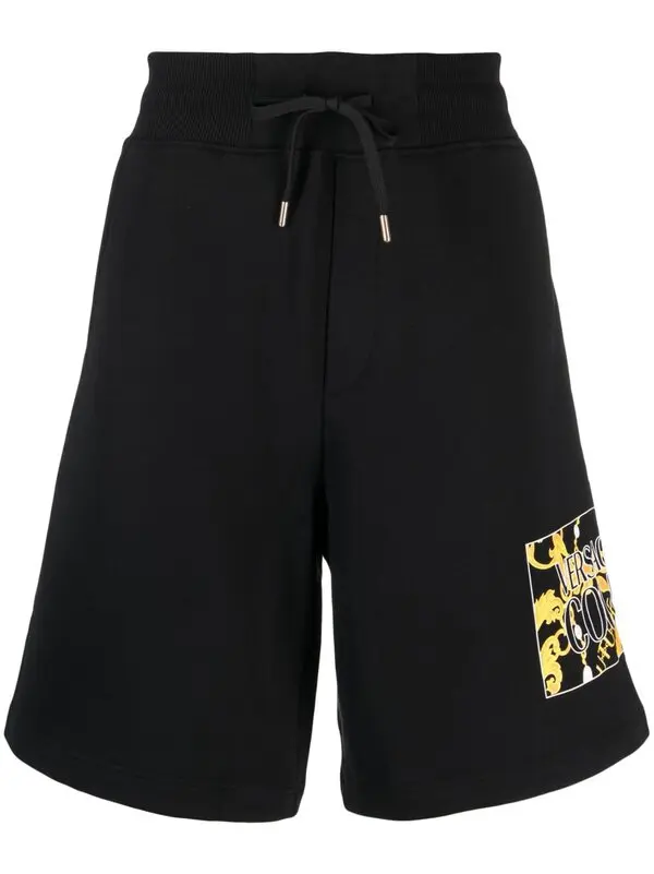 Versace Logo-print Cotton Track Shorts