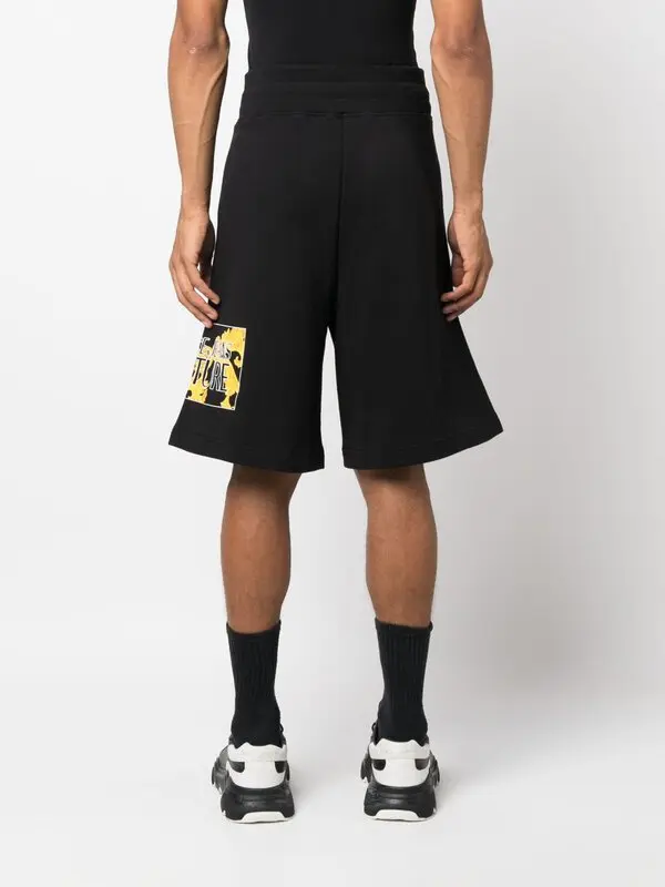 Versace Logo-print Cotton Track Shorts