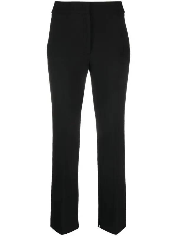 Peserico High-waist Straight-leg Trousers - Black