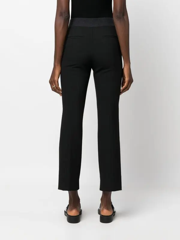Peserico High-waist Straight-leg Trousers - Black