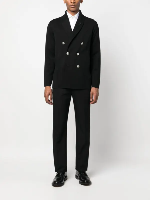 BARBA NAPOLI Cutaway-collar Long-sleeve Shirt - White