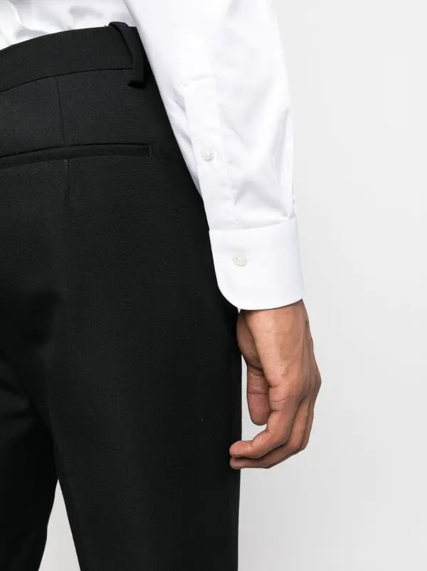BARBA NAPOLI Cutaway-collar Long-sleeve Shirt - White