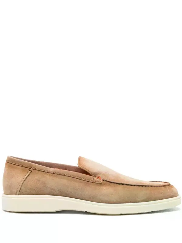 Santoni Almond-toe Loafers - Neutrals