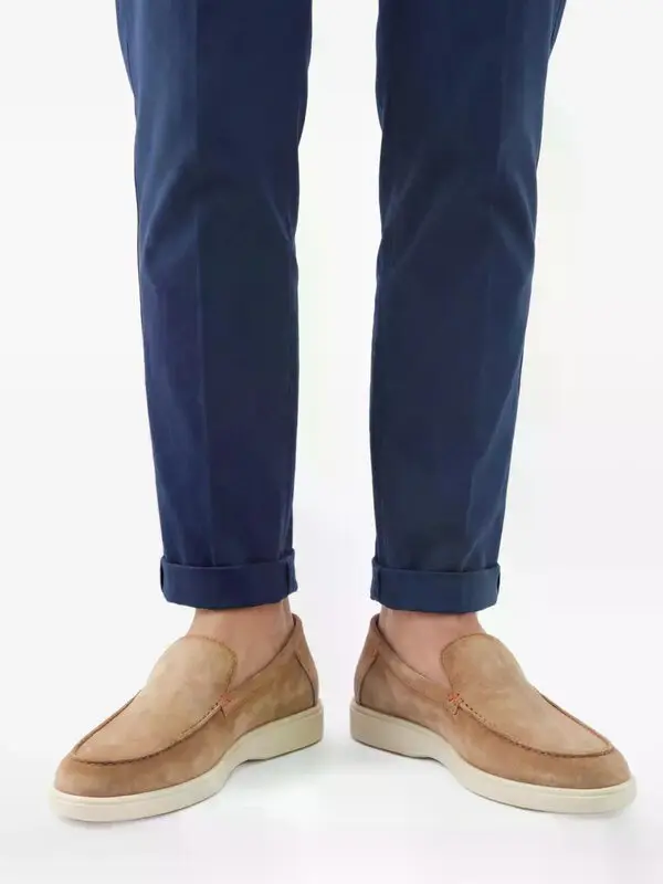 Santoni Almond-toe Loafers - Neutrals