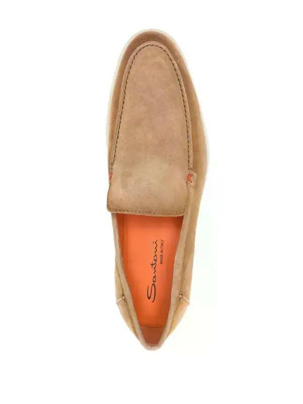 Santoni Almond-toe Loafers - Neutrals