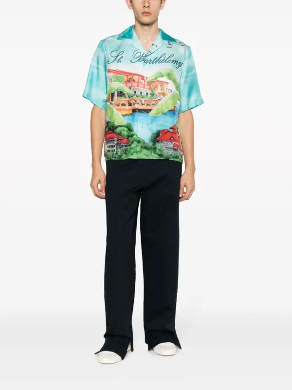 Palm Angels Sartorial-tape Straight-leg Trousers