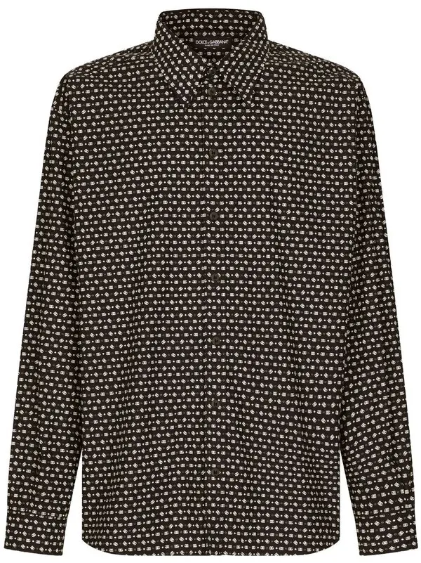 Dolce & Gabbana Dg Logo-print Cotton Shirt
