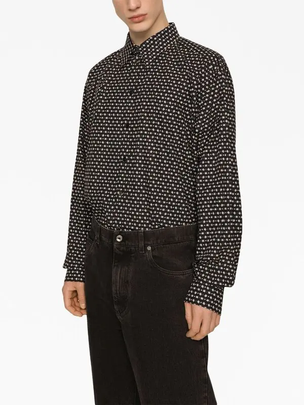 Dolce & Gabbana Dg Logo-print Cotton Shirt
