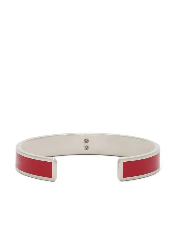 Dolce & Gabbana Logo-plaque Cuff Bracelet - Silver