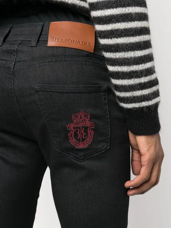 BILLIONAIRE Low-rise Straight-leg Jeans - Blue