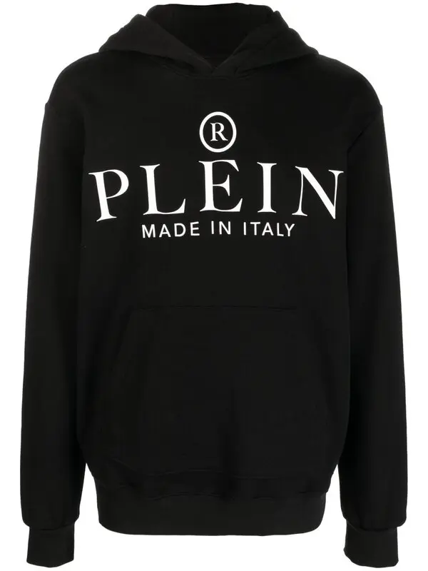 Philipp Plein Logo-print Cotton Hoodie - Black