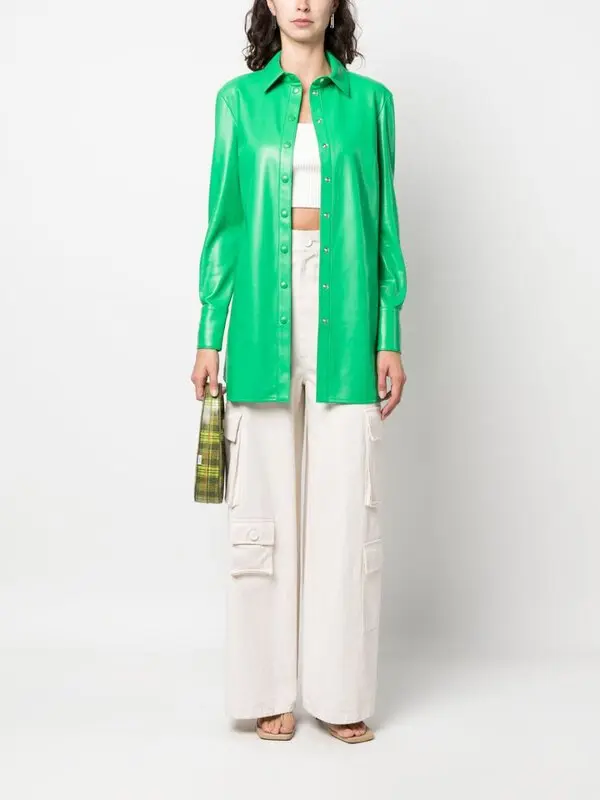 Patrizia Pepe Coated Long-sleeve Shirt