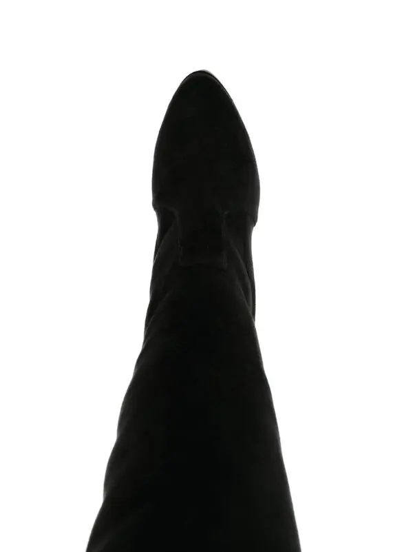 Casadei Flora 140mm Platform Boots - Black