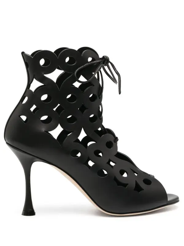 Manolo Blahnik Taralo 90mm Cut-out Boots