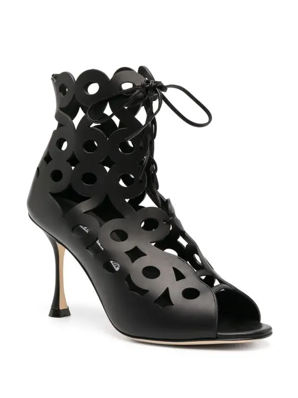 Manolo Blahnik Taralo 90mm Cut-out Boots