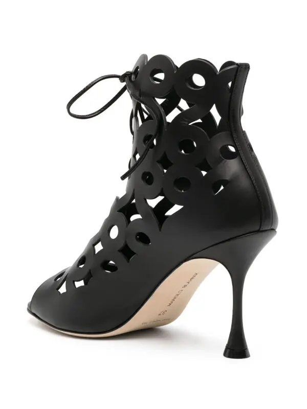 Manolo Blahnik Taralo 90mm Cut-out Boots