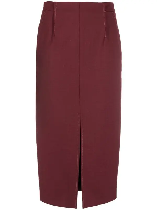 Patrizia Pepe Pleat-detailing High-waisted Skirt