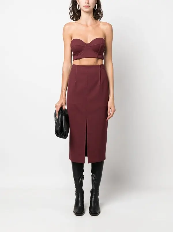 Patrizia Pepe Pleat-detailing High-waisted Skirt