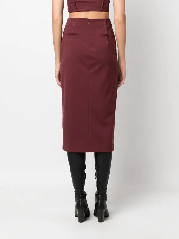 Patrizia Pepe Pleat-detailing High-waisted Skirt