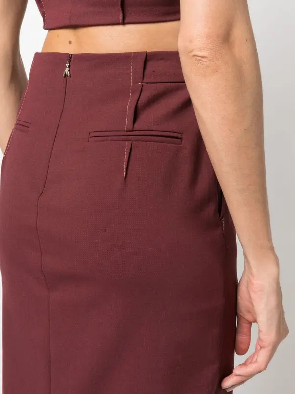 Patrizia Pepe Pleat-detailing High-waisted Skirt