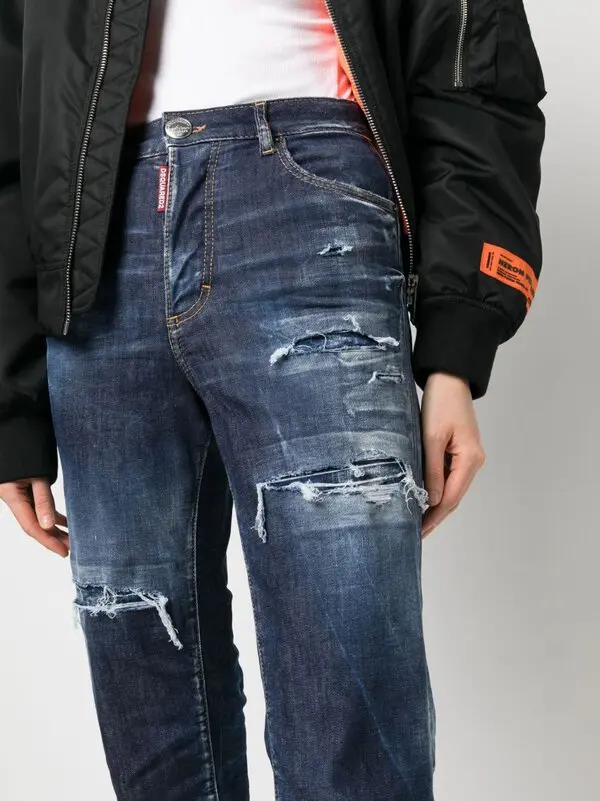 Dsquared2 Distressed-effect High-waisted Jeans