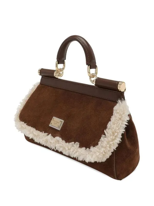 Dolce & Gabbana Small Sicily Tote Bag - Brown