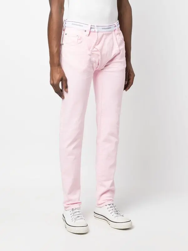 Dsquared2 Light Stretch-cotton Straight Leg Trousers