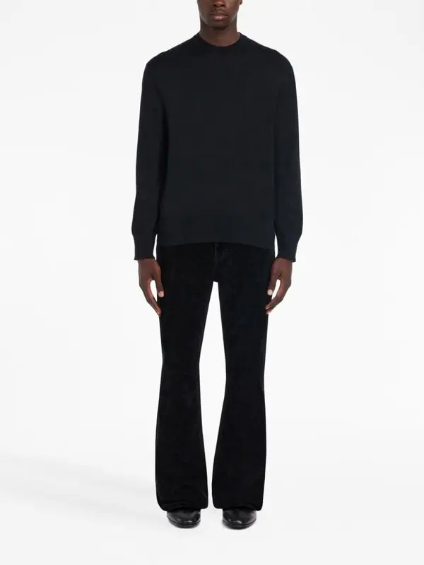 FERRAGAMO Logo-patch Straight-leg Trousers