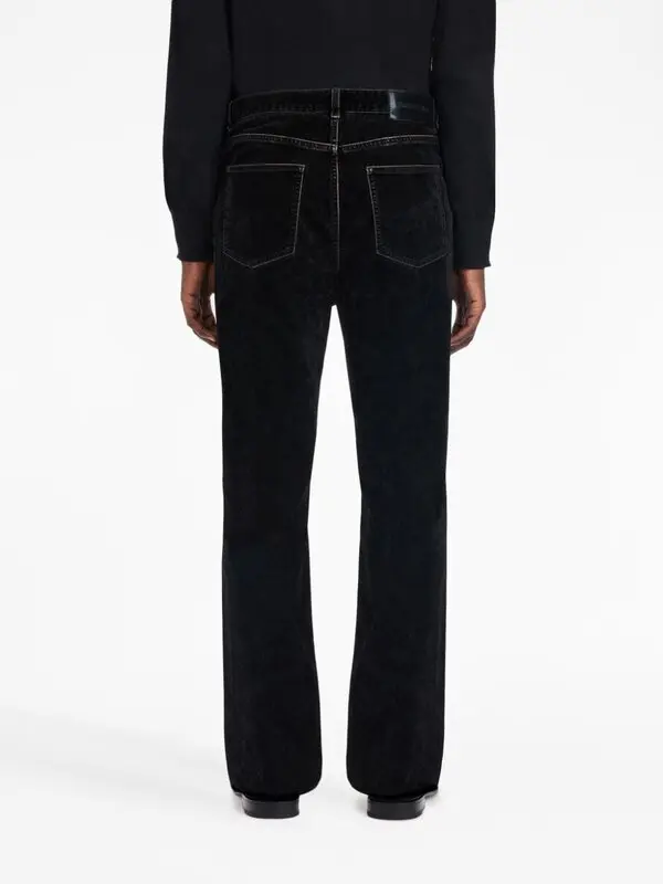 FERRAGAMO Logo-patch Straight-leg Trousers
