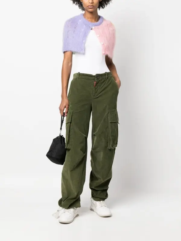 Dsquared2 Pointelle-knit Brushed Wool Top