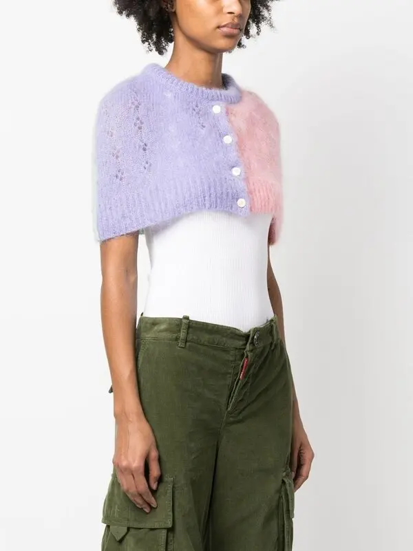 Dsquared2 Pointelle-knit Brushed Wool Top