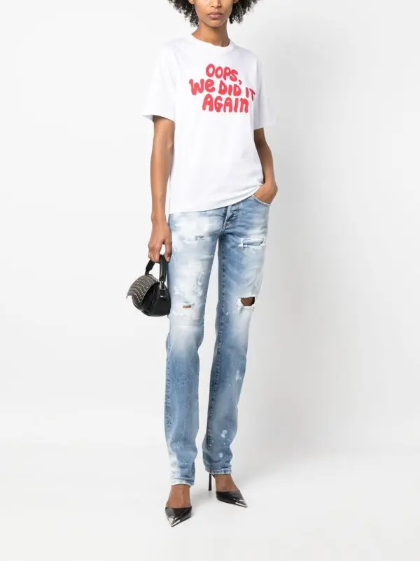 Dsquared2 Distressed-effect Straight-leg Jeans
