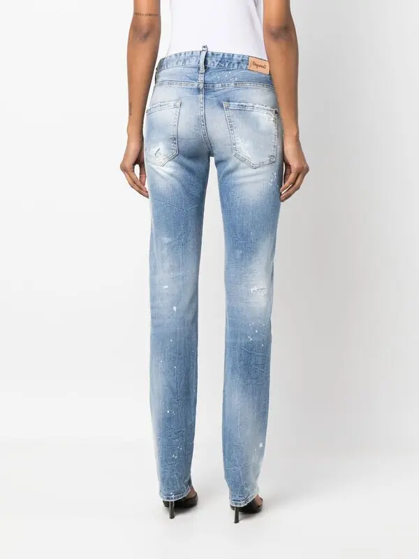 Dsquared2 Distressed-effect Straight-leg Jeans