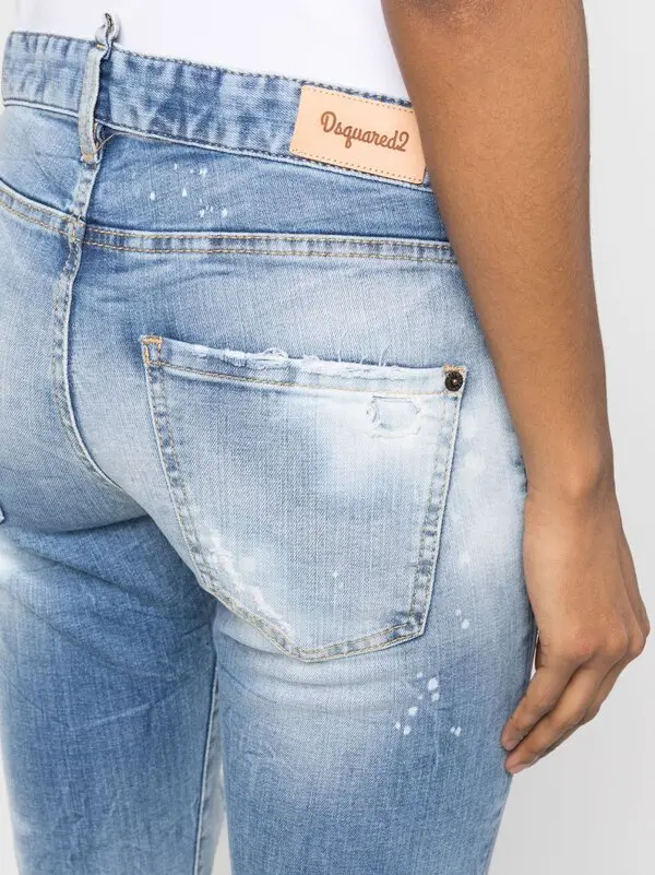 Dsquared2 Distressed-effect Straight-leg Jeans