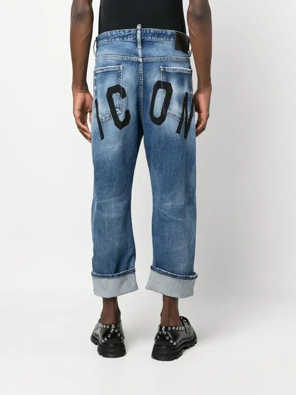 Dsquared2 Logo-print Cropped Jeans