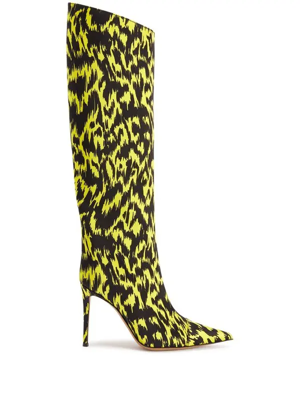 Alexandre Vauthier 110mm Graphic-print Boots - Black
