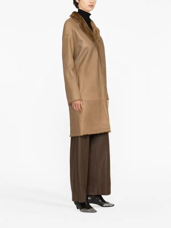 YVES SALOMON Shearling Belted Coat
