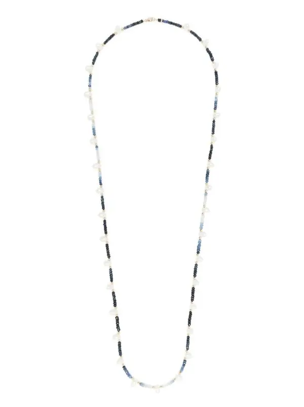 Jia Jia 14kt Yellow Gold Arizona Sapphire And Pearl Necklace - Blue