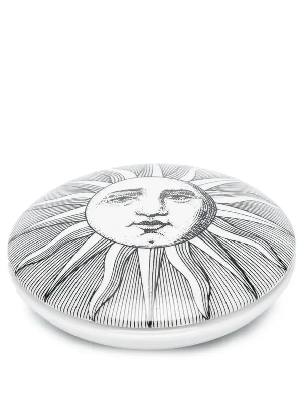 FORNASETTI Graphic-print Ceramic Trinket Dish - Black