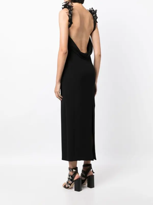 Versace Crystal-Embellished Backless Silk Dress In Black - 45% Off |  Editorialist