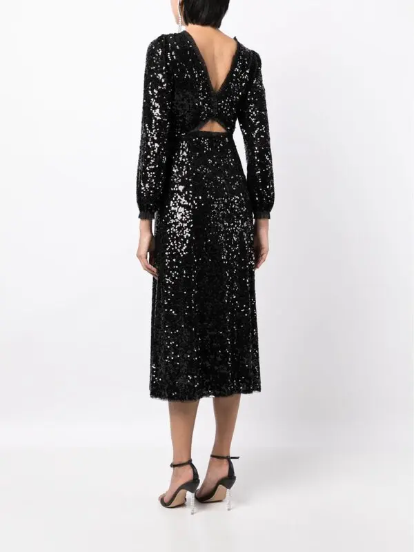NEEDLE & THREAD Elara Sequin-embellished Midi Dress