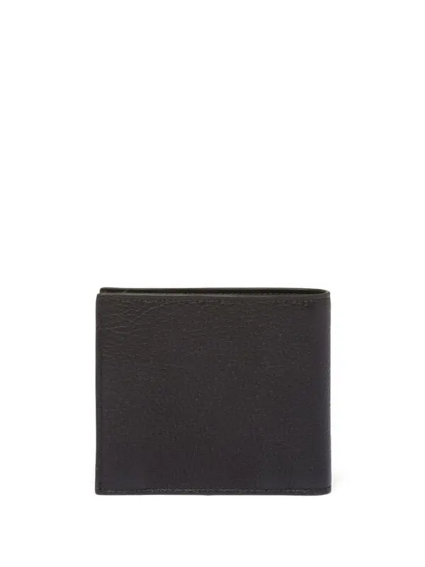 Prada Pebbled-texture Logo-plaque Wallet - Black