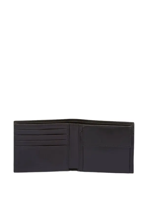 Prada Pebbled-texture Logo-plaque Wallet - Black