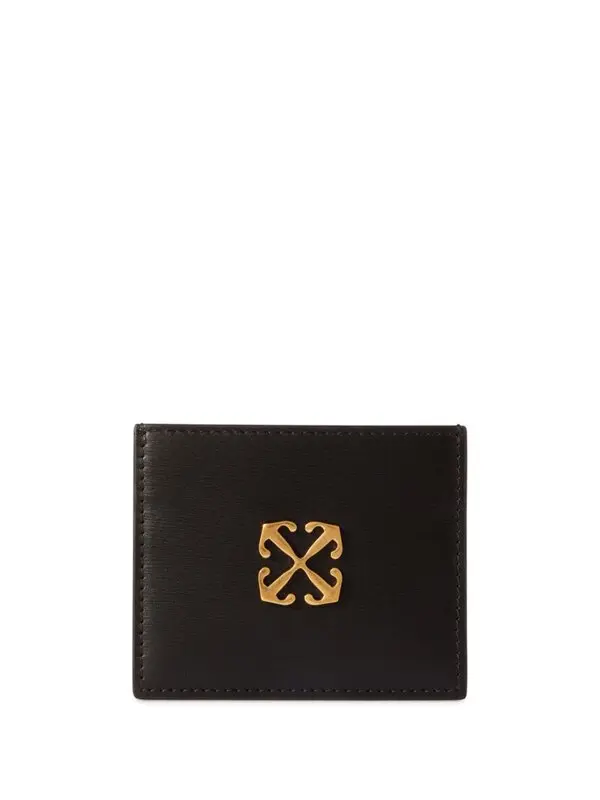 Off-White Jitney Leather Card Holder - Black