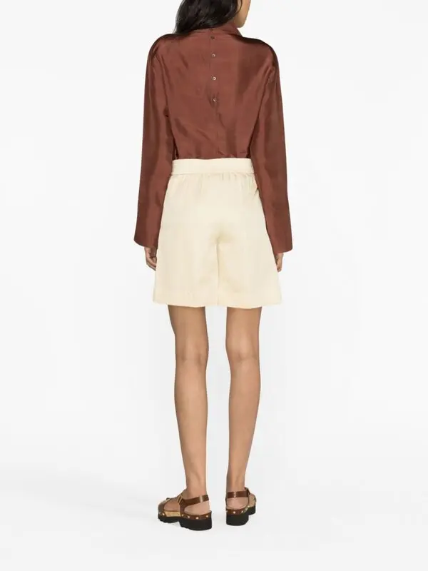 Soeur Valse High-neck Silk Blouse