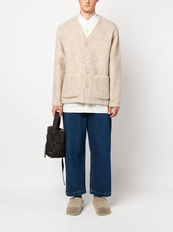 Studio Nicholson Cropped Wide-leg Jeans - Blue