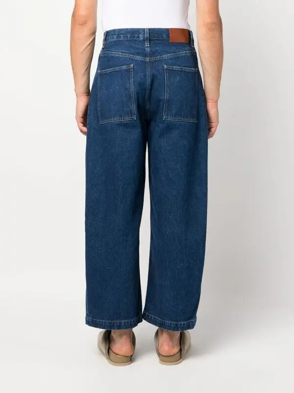 Studio Nicholson Cropped Wide-leg Jeans - Blue
